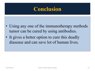 Immunotherapy | PPTX | Cancer | Diseases and Conditions