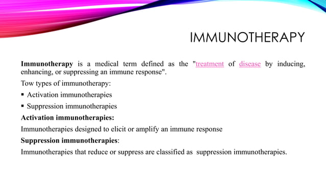 Immunotherapy | PPTX