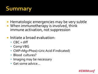 Immunotherapy Emergencies | PPTX