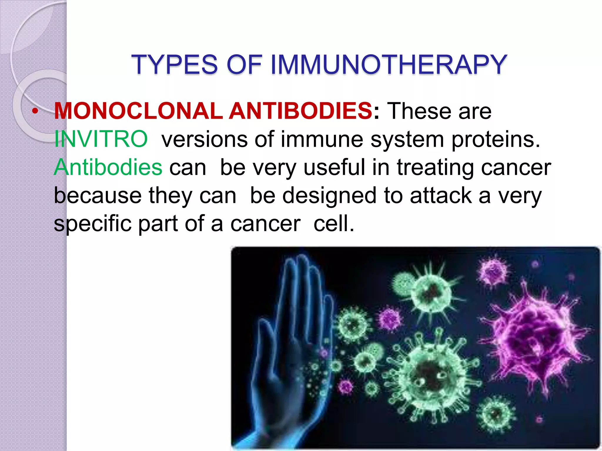 Immuno therapy for cancer | PPTX