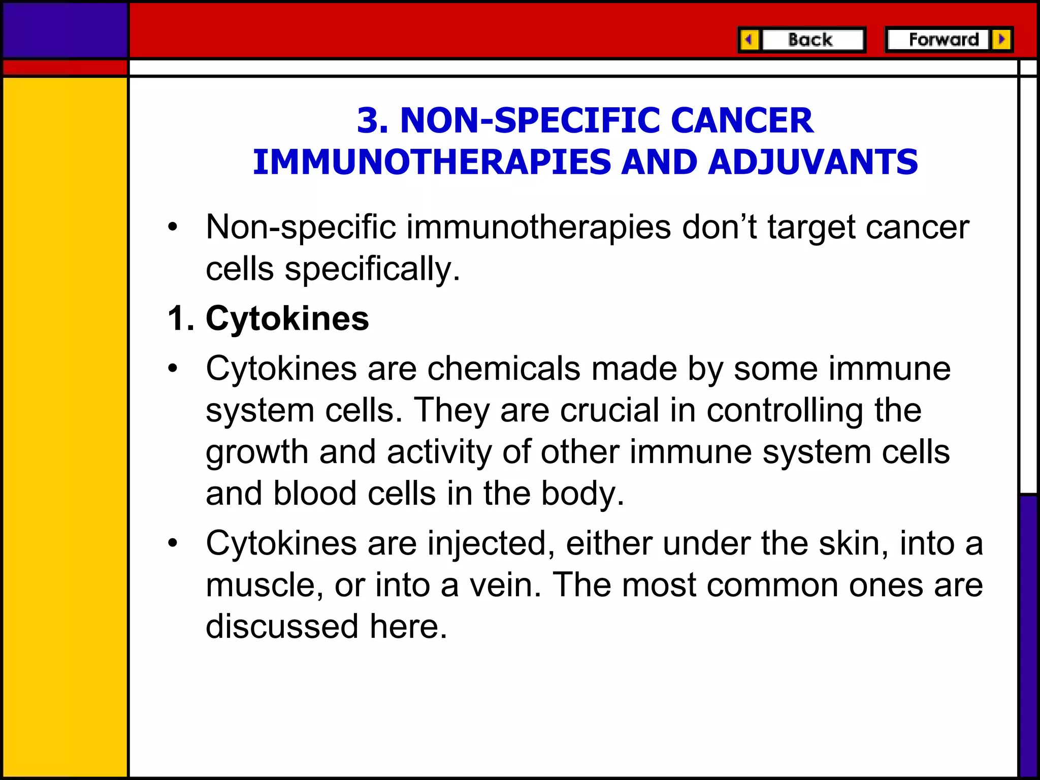 Immunotherapy for cancer | PPTX