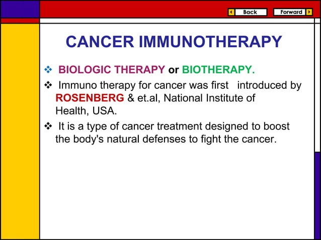 Immunotherapy for cancer | PPTX | Cancer | Diseases and Conditions