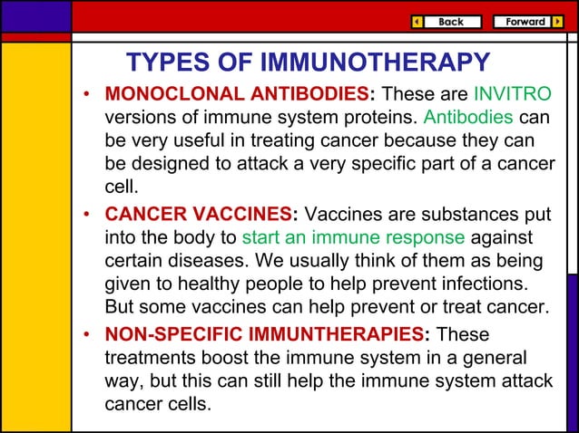 Immunotherapy for cancer | PPTX | Cancer | Diseases and Conditions