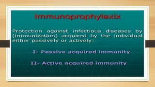 immunoprophylaxis and Immunotherapy of infectious diseases | PPT