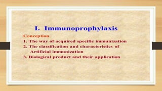immunoprophylaxis and Immunotherapy of infectious diseases | PPTX