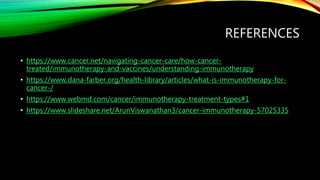 Immunotherapy of tumor | PPTX