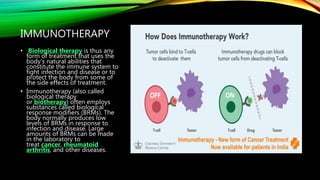 Immunotherapy of tumor | PPTX