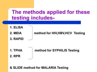 Transfusion transmissible infectious laboratory procedures | PDF