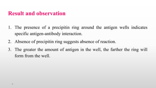 Single Radial Immunodiffusion | PPTX | Chemistry | Science