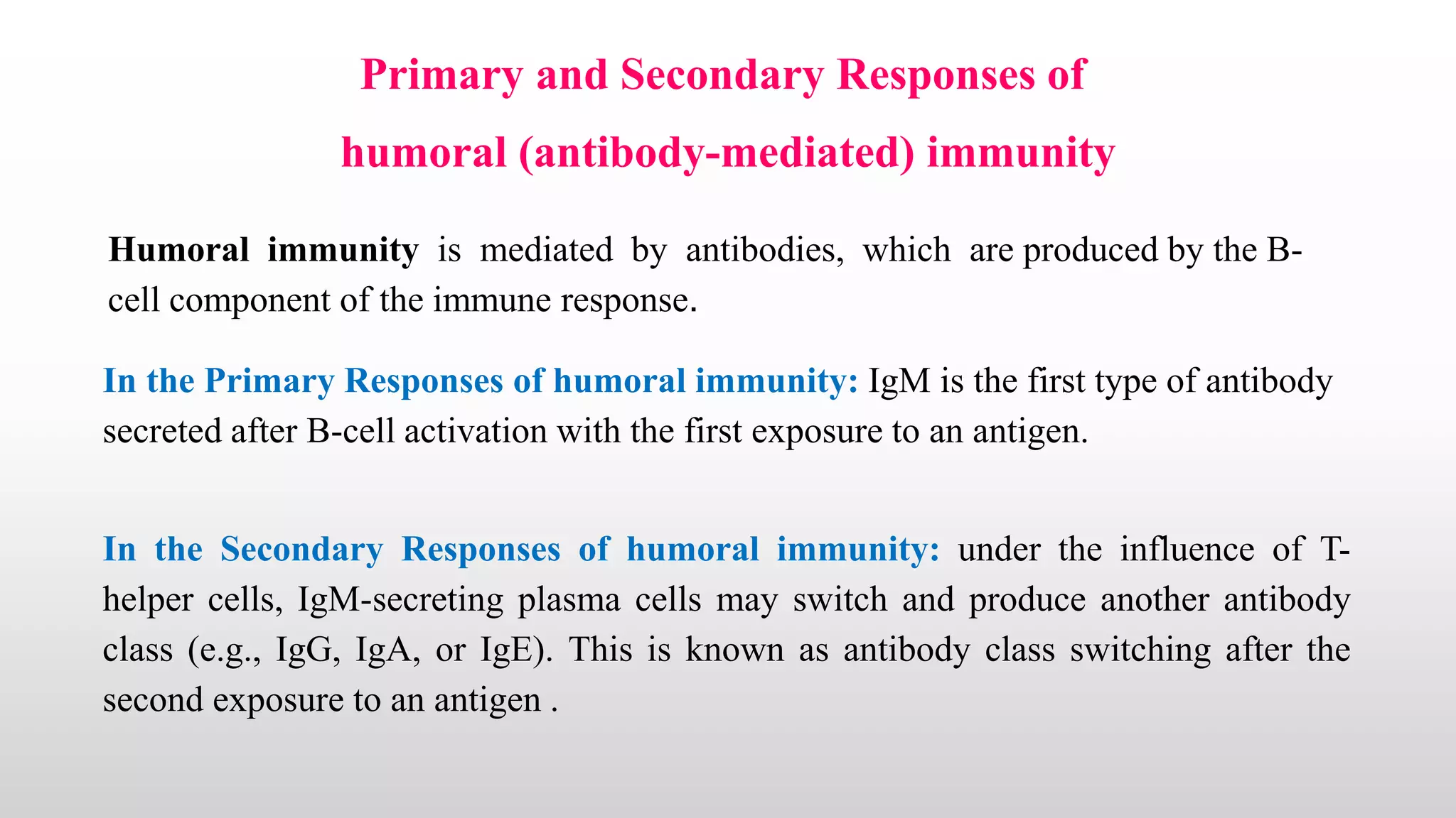 Primary and Secondary Immune Responses | PPTX