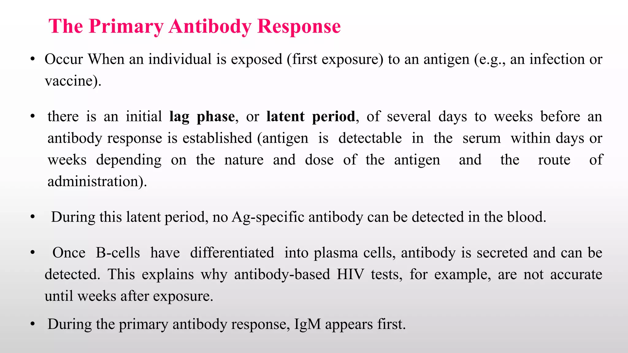 Primary and Secondary Immune Responses | PPTX