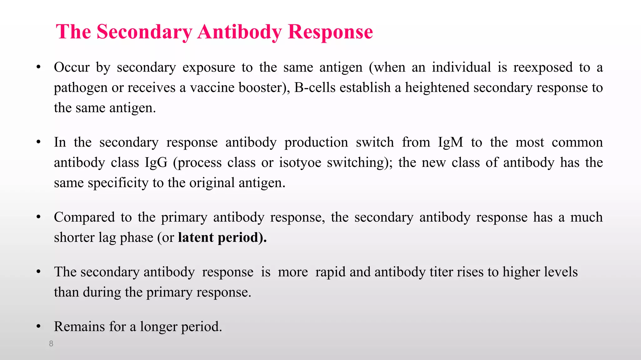 Primary and Secondary Immune Responses | PPTX