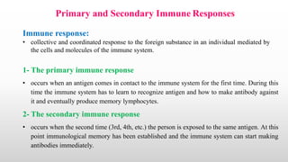 Primary and Secondary Immune Responses | PPTX