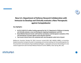 Immuron corp presentation jan2020 | PPT