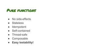Immutability and pure functions | PDF