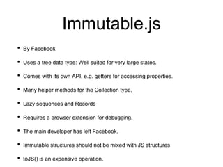 Immutable Libraries for React | PPT