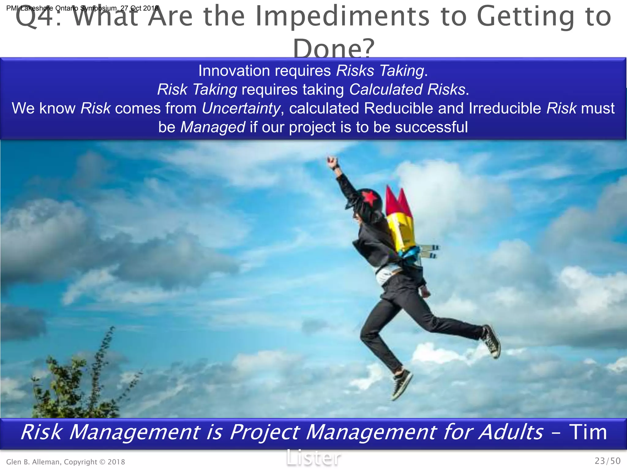 Immutable Principles of Project Management (Toronto PMI) | PPTX