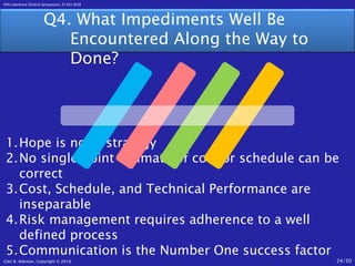 Immutable Principles of Project Management (Toronto PMI) | PPTX