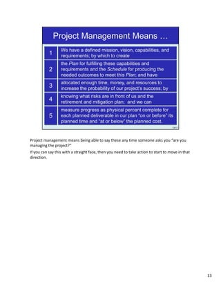 Immutable Principles Of Project Management (V7 Final Cmu) | PDF