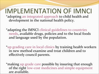 IMNCI - Intregrated Management of Neonatal and childhood illness | PPT