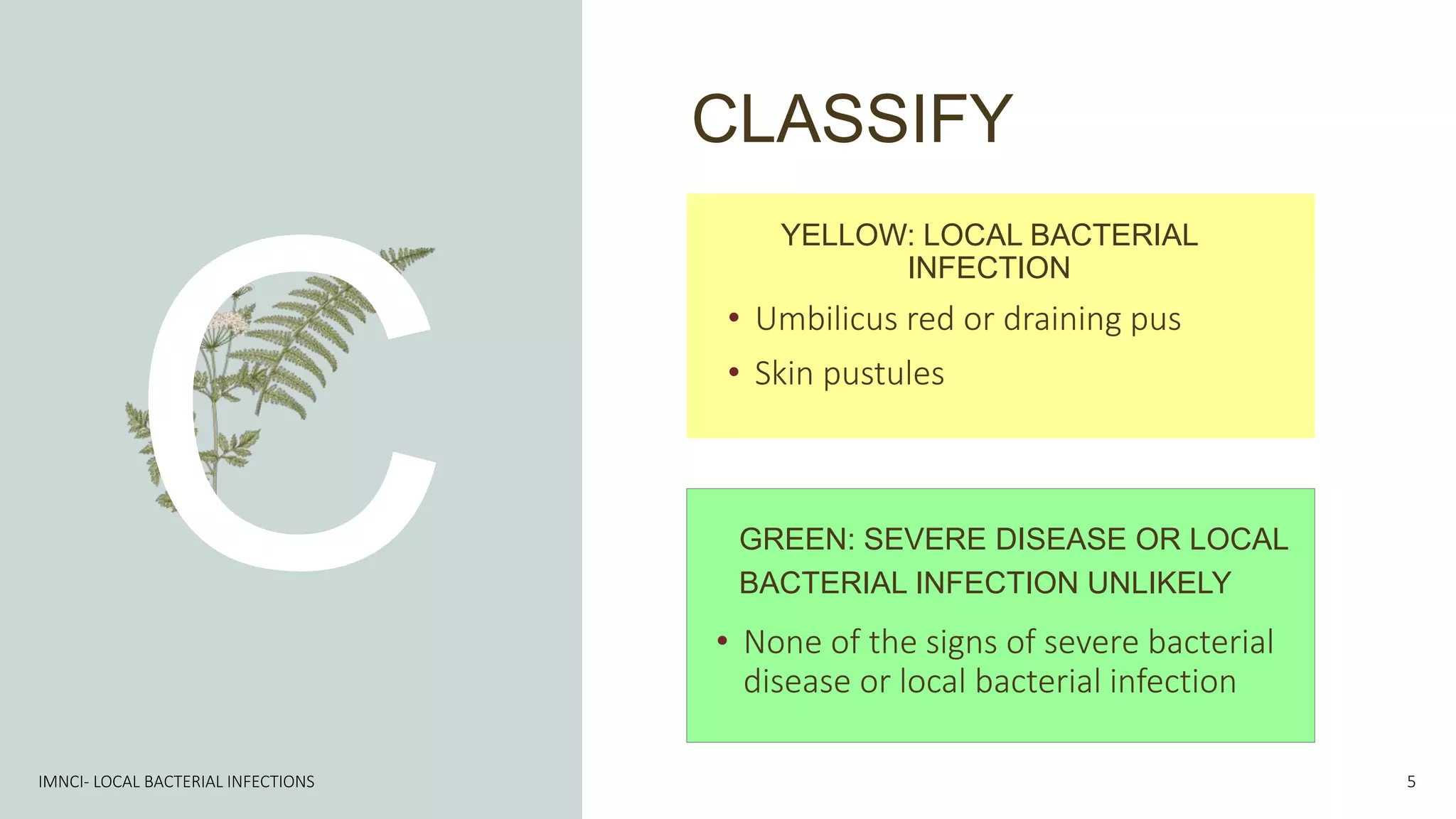 IMNCI- LOCAL BACTERIAL INFECTIONS.pptx