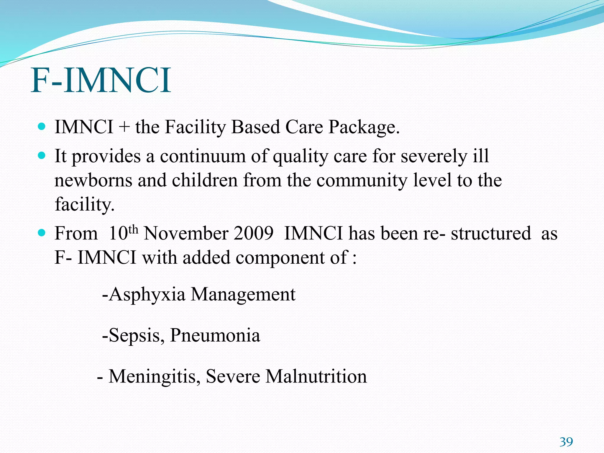 Imnci -Integrated Management of Neonatal & Childhood Illness | PPTX