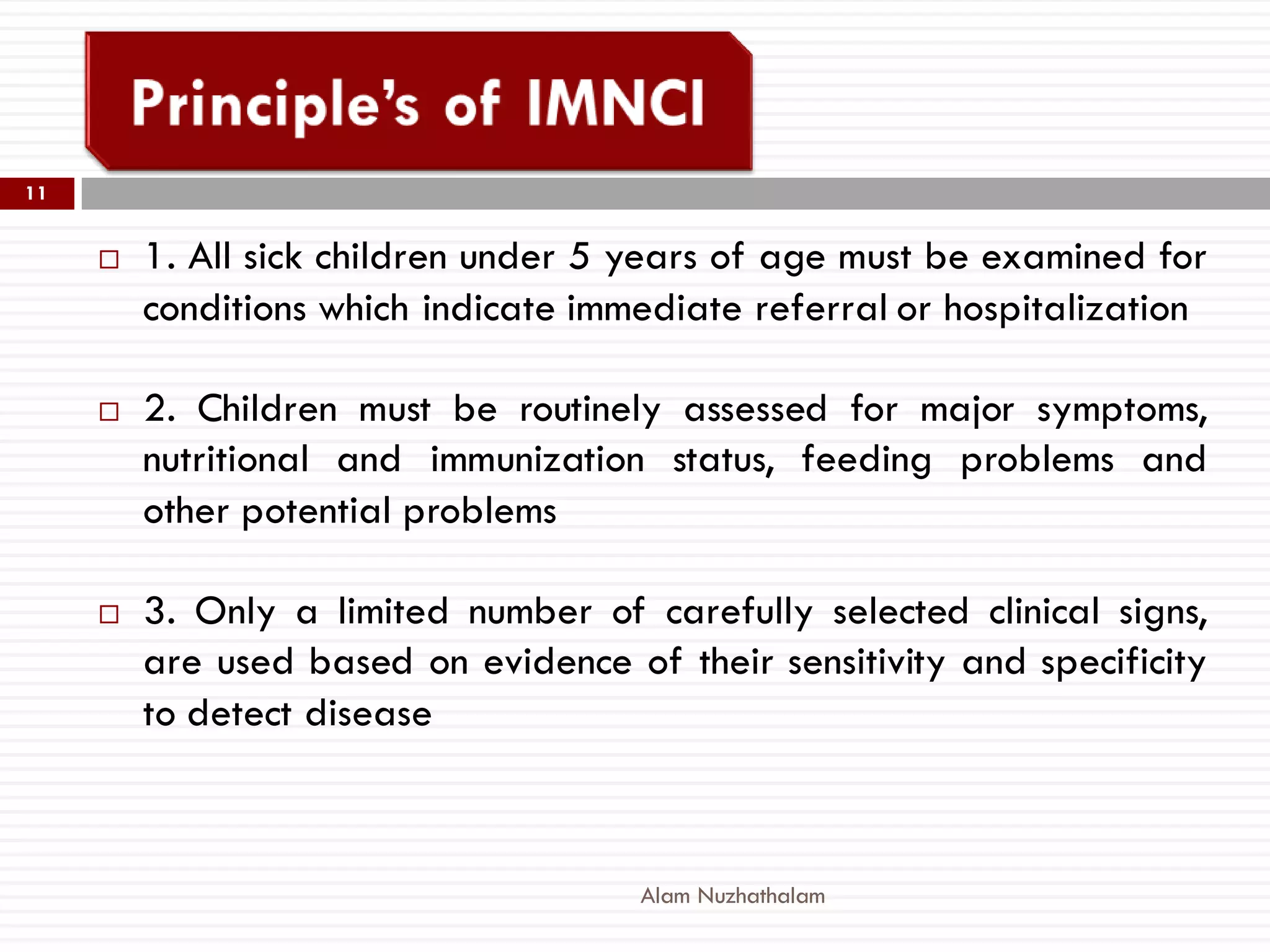 IMNCI (Integrated Management of Neonatal and Childhood Illness) | PDF