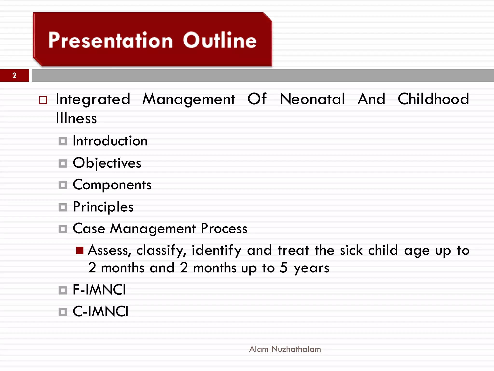 IMNCI (Integrated Management of Neonatal and Childhood Illness) | PDF