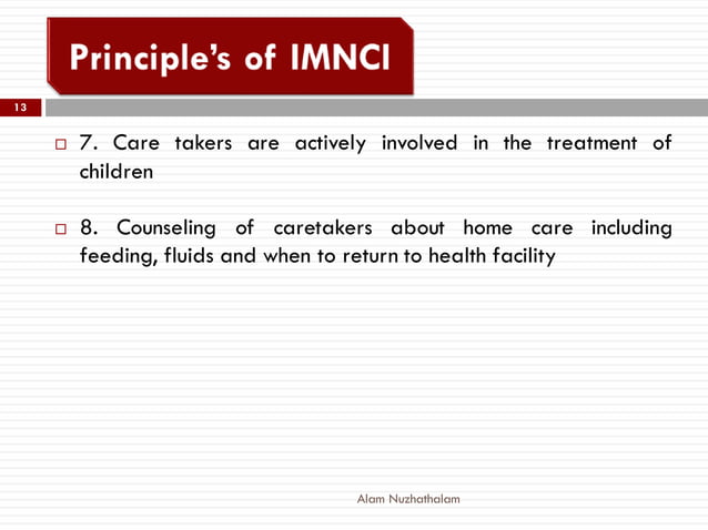 IMNCI (Integrated Management of Neonatal and Childhood Illness) | PDF ...