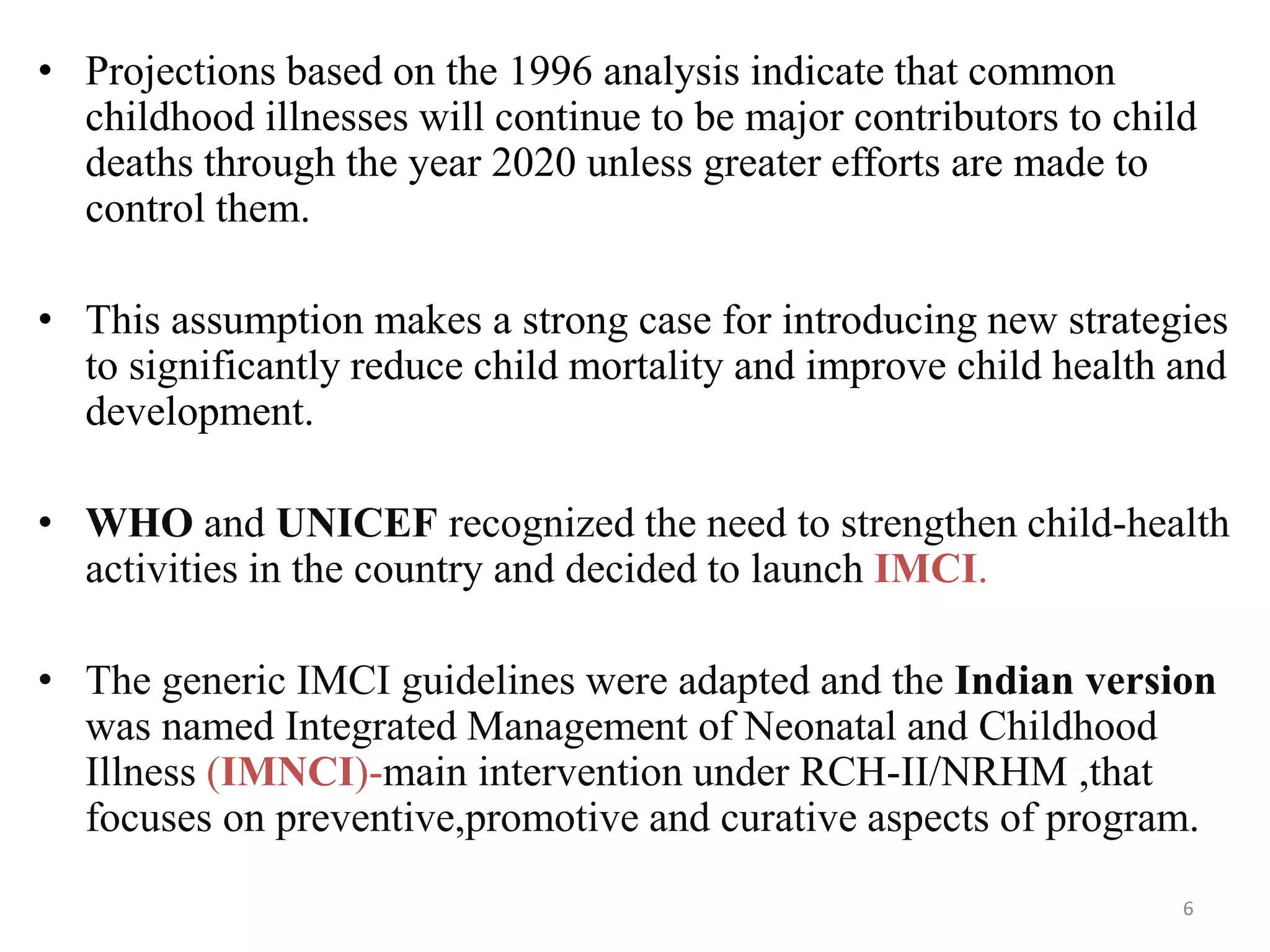 integrated management of neonatal and childhood illness(IMNCI) | PPTX