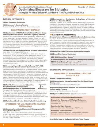 Immunogenicity and Bioassay Summit 2014 | PDF