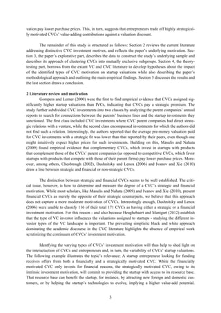 Impact of corporate vc investment motivation on startup valuation | PDF