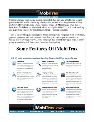 iMobiTrax Overview | PDF