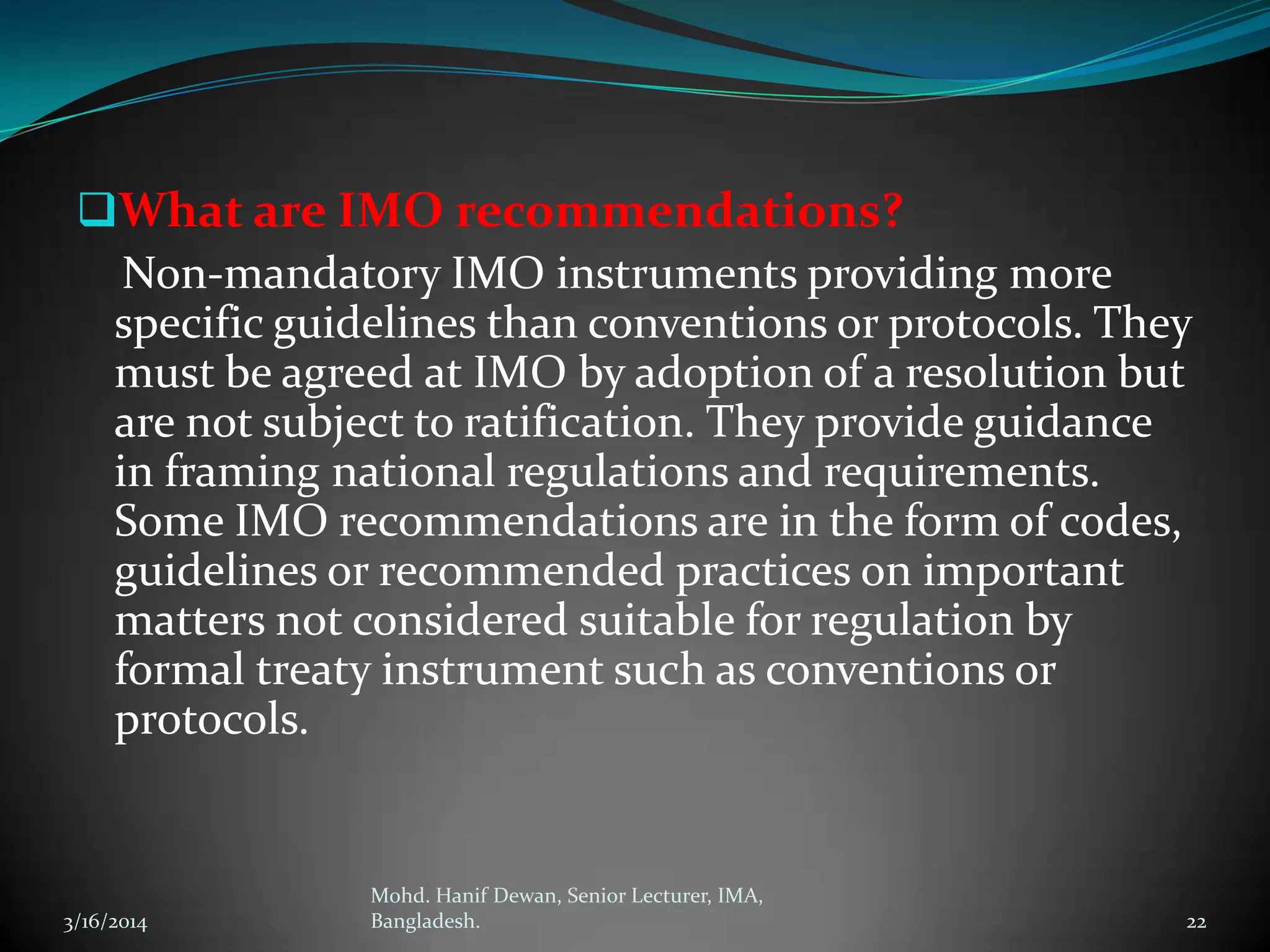 IMO & Conventions | PPTX