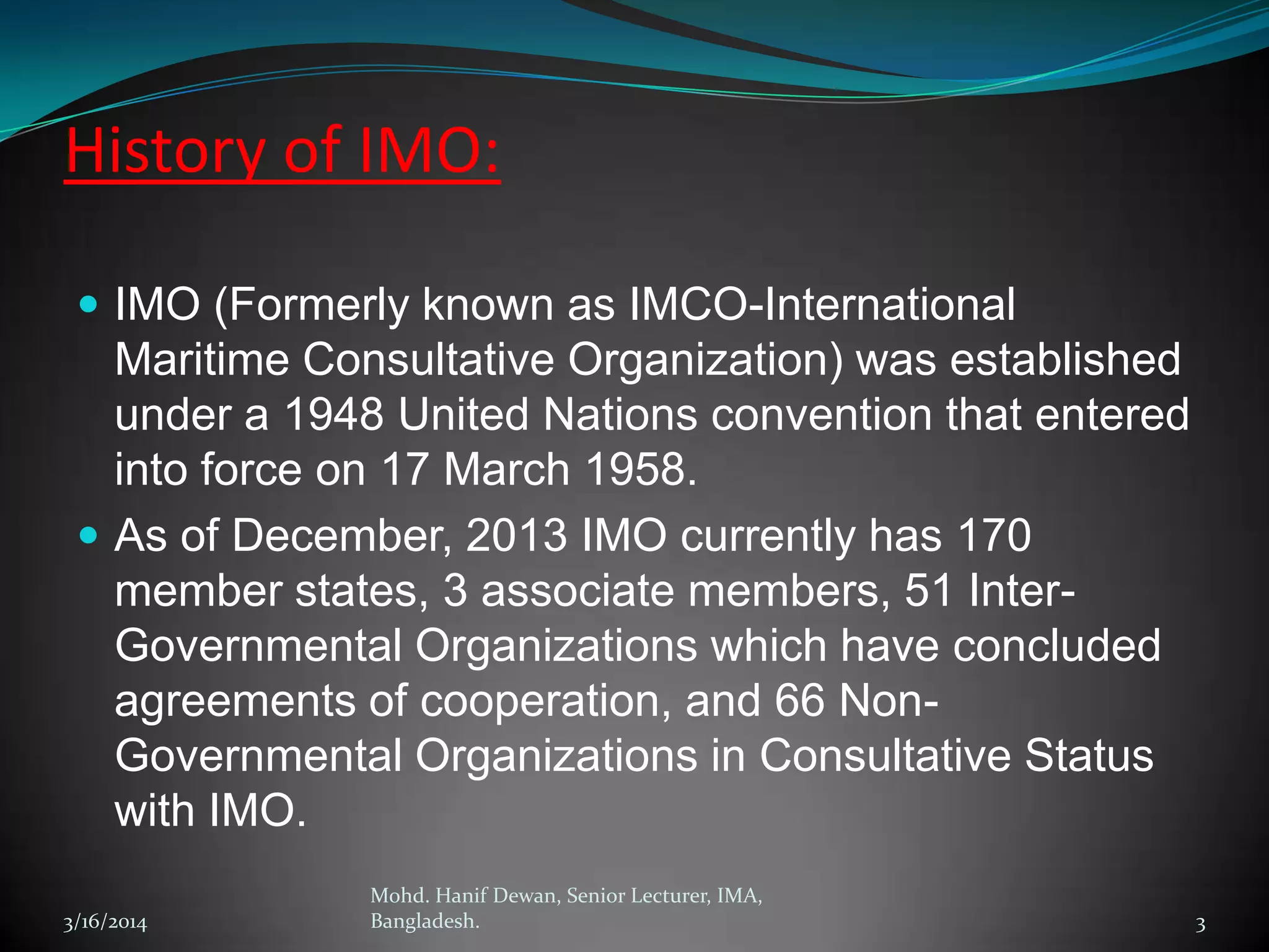 IMO & Conventions | PPTX