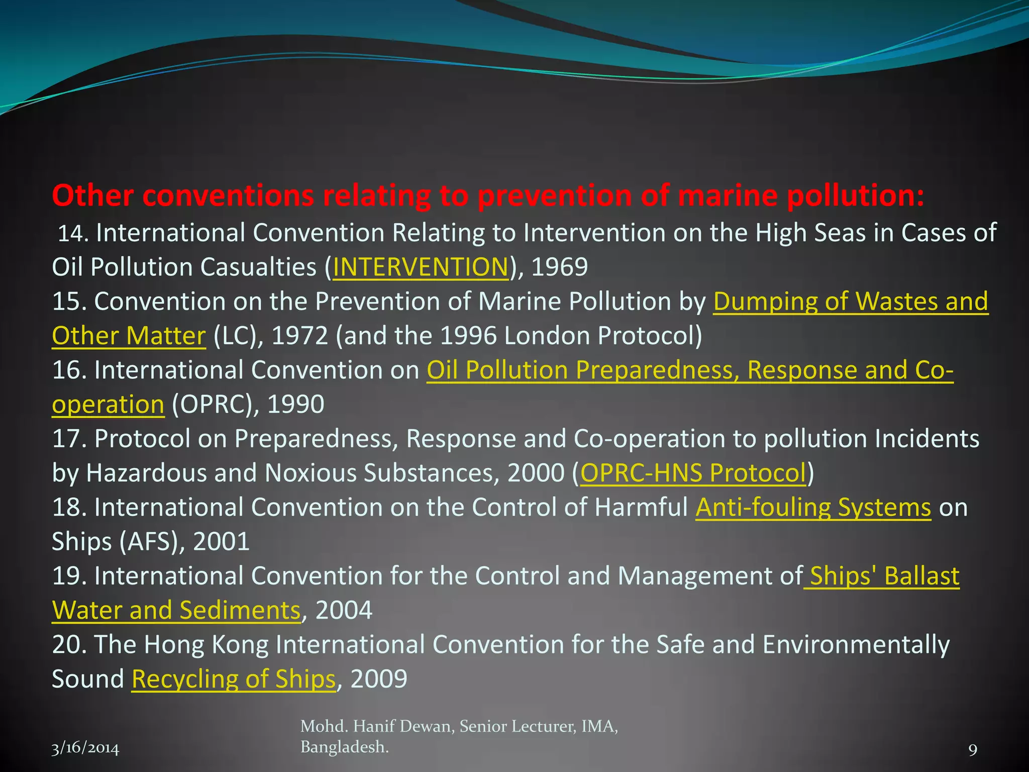 IMO & Conventions | PPTX