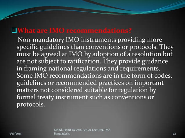 IMO & Conventions | PPTX