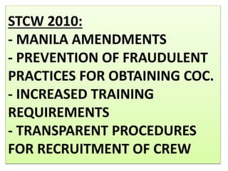 Imo conventions | PPTX | Cruises | Travel Type