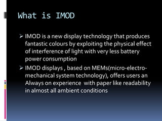 Imod by shudhanshu agarwal | PPTX