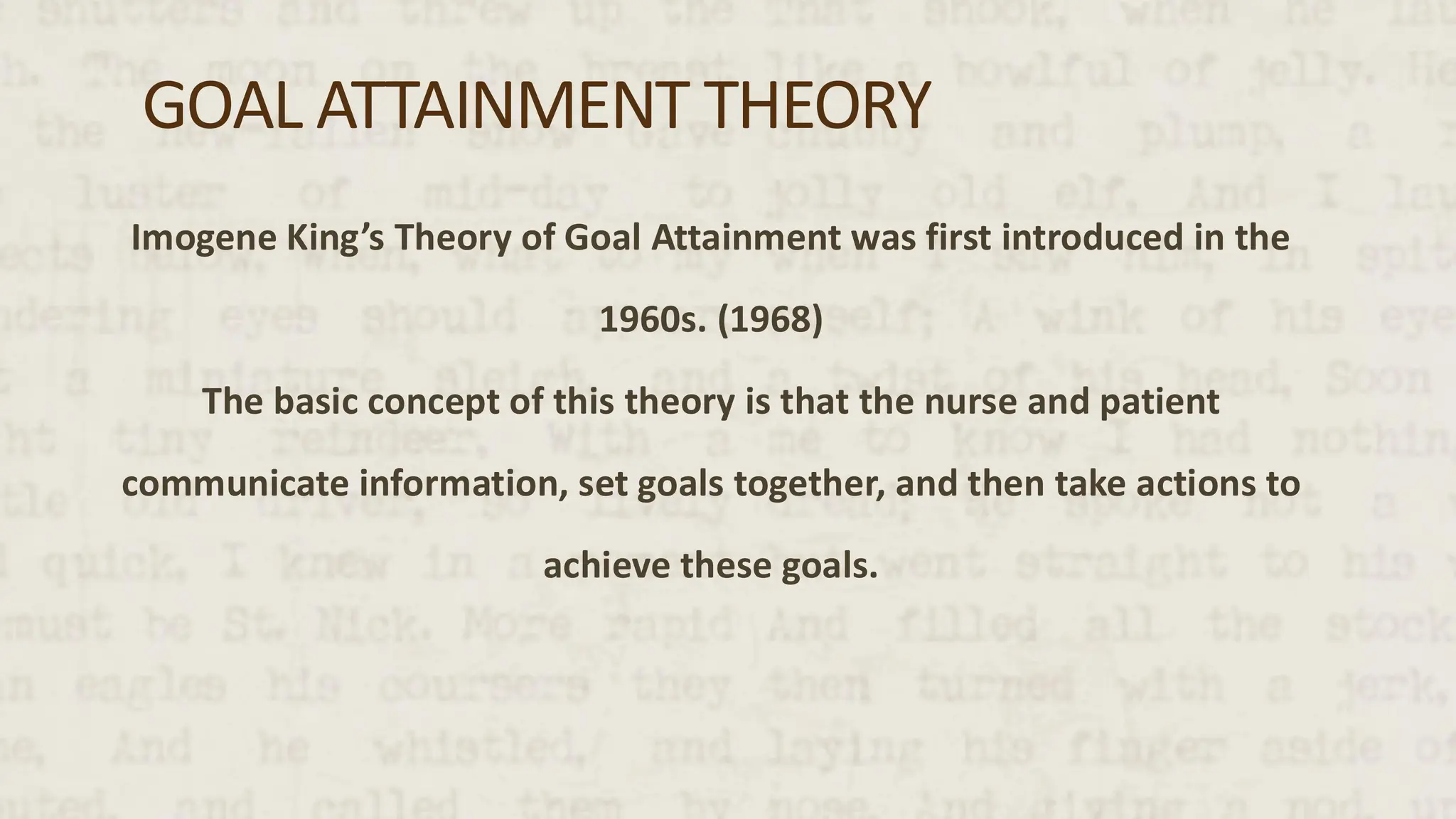 Imogene King Goal Attainment Theory TFN Couse | PDF