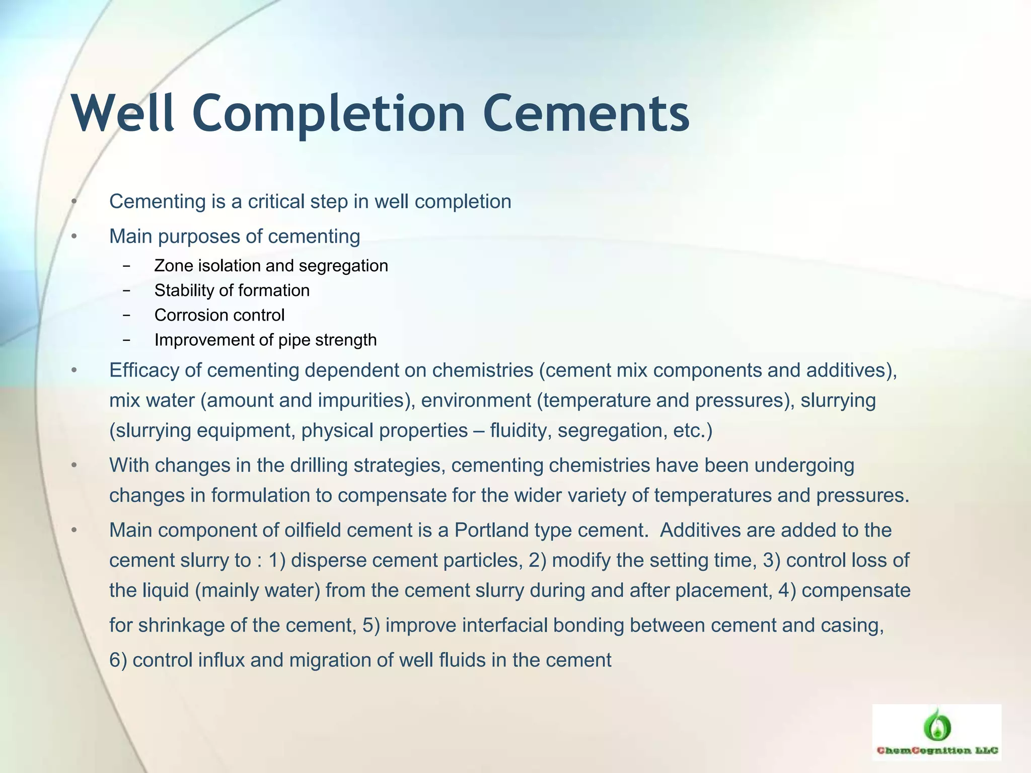 Oilfield Well Cements -Raw Materials Demand, Challenges and ...