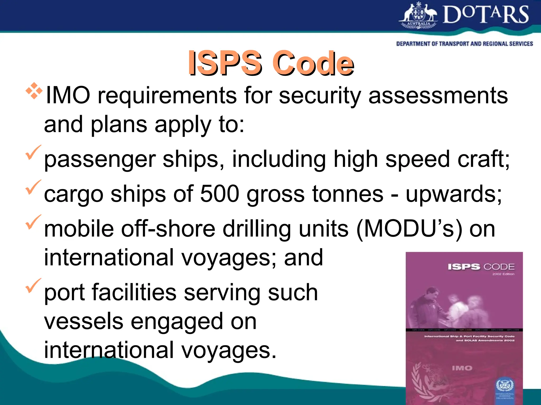 IMO ISPS Code - Security Assessments and Plans.ppt