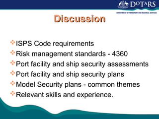 IMO ISPS Code - Security Assessments and Plans.ppt
