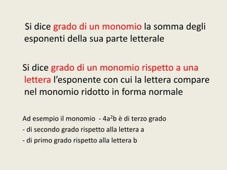 I monomi | PPTX
