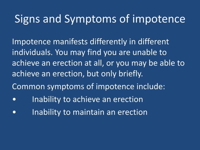 Impotence | PPTX