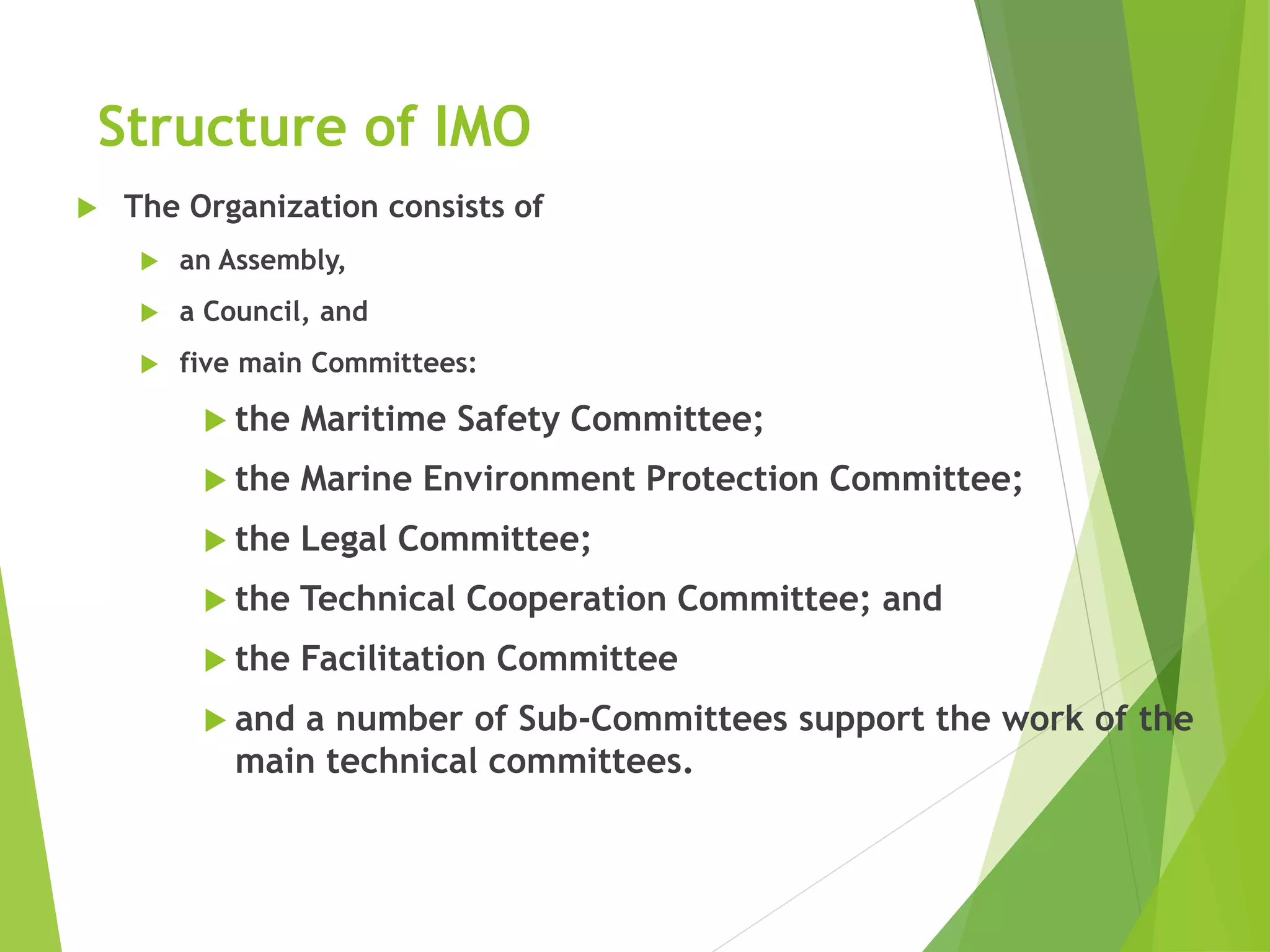 Imo – the international maritime organization | PPTX