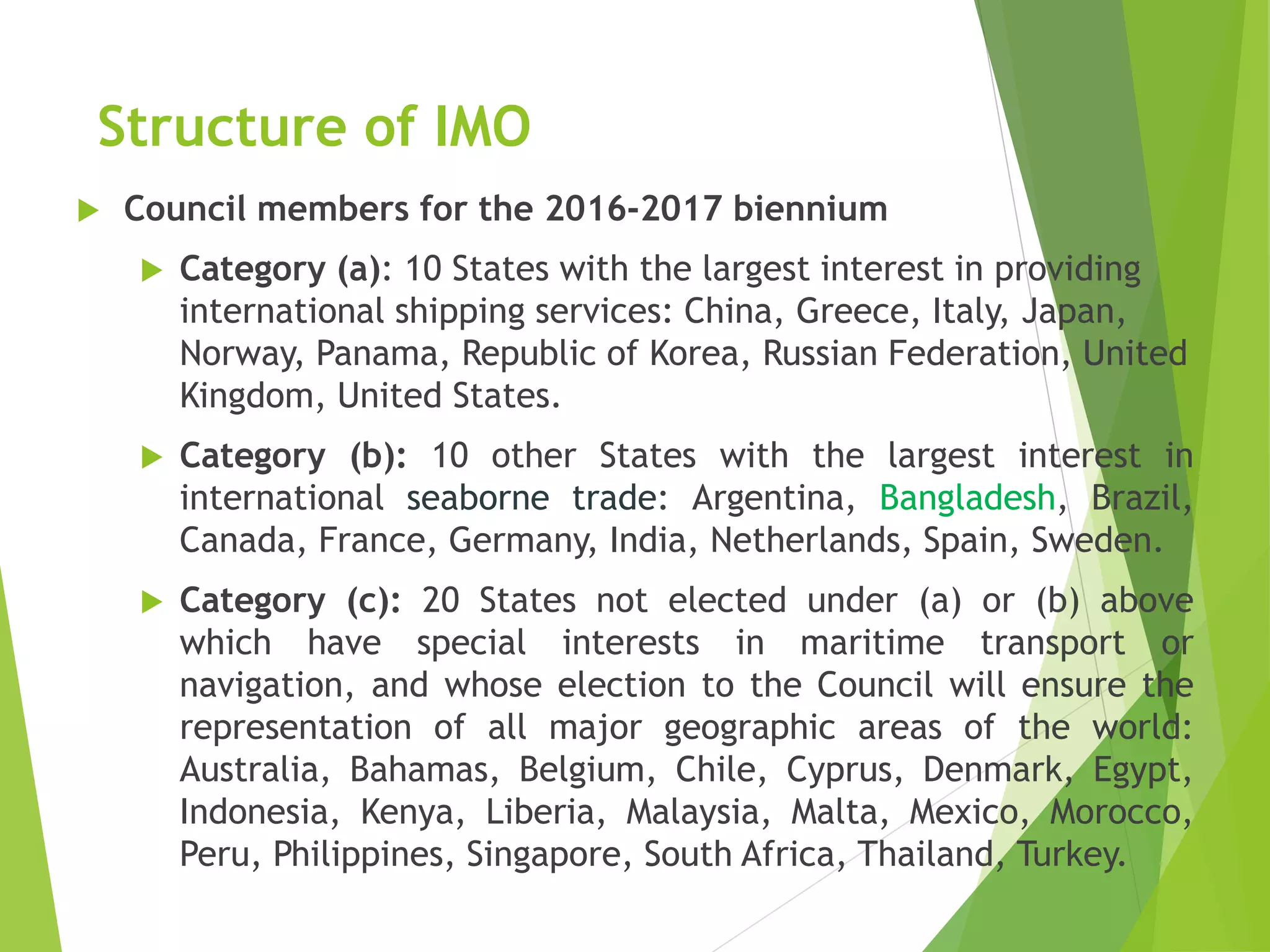 Imo – the international maritime organization | PPTX