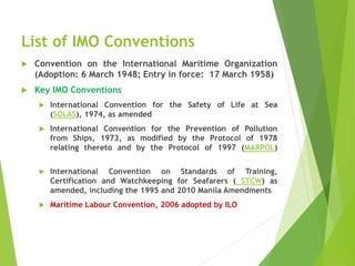 Imo – the international maritime organization | PPTX
