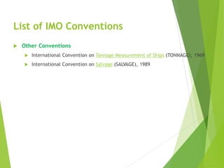 Imo – the international maritime organization | PPTX