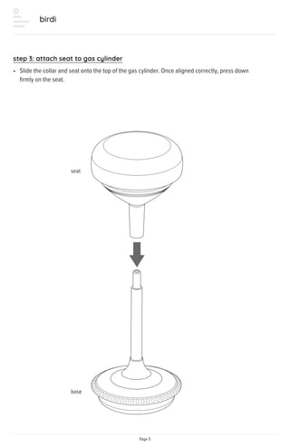 Birdi Perching Stool Assembly and Operation | PDF | Birds | Pets